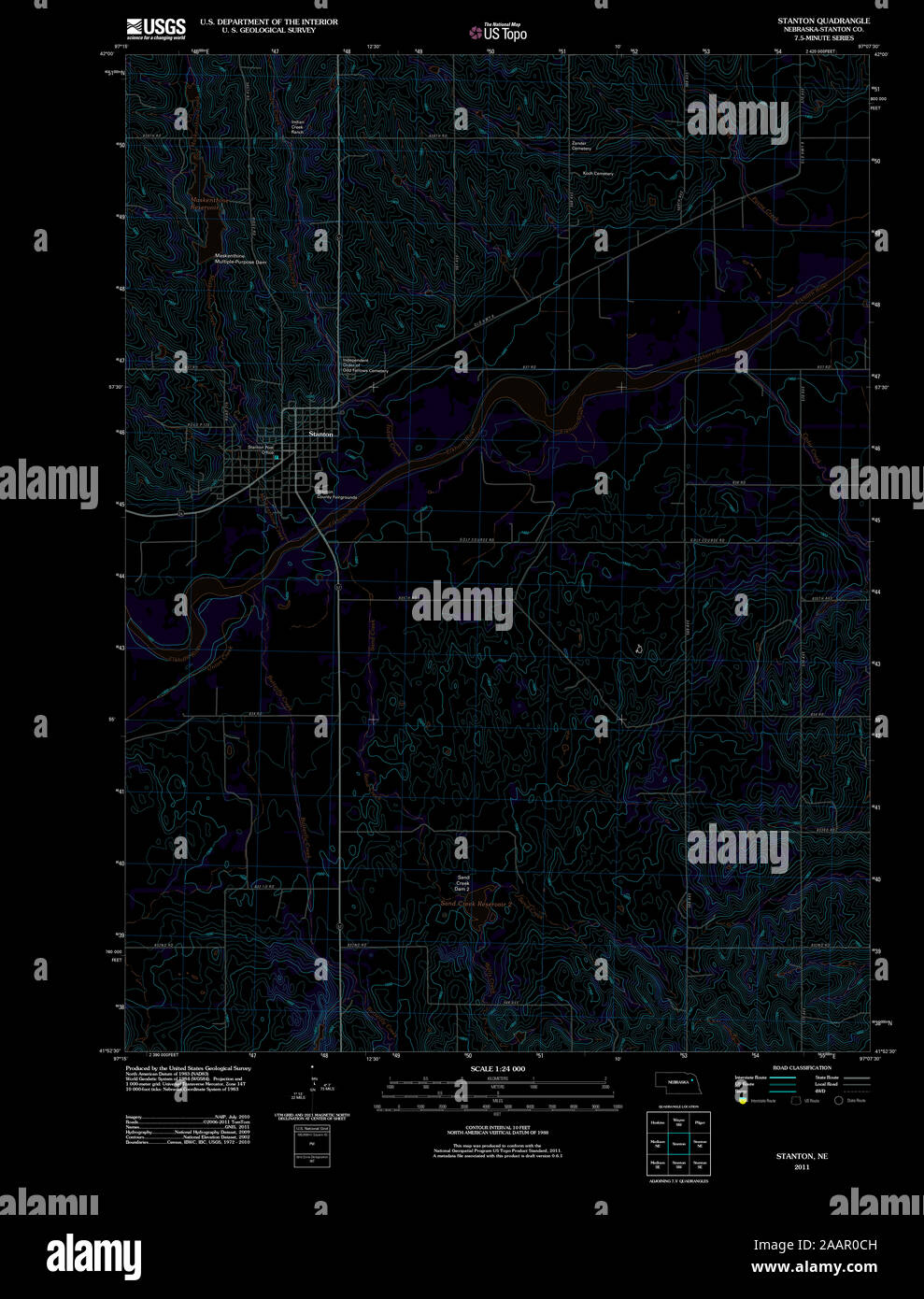 Stanton nebraska map hi-res stock photography and images - Alamy