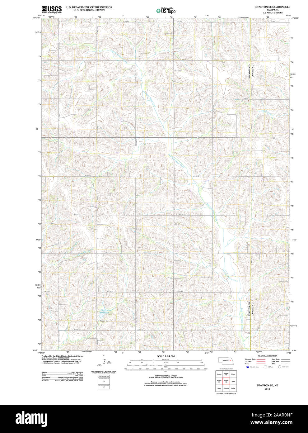 Stanton nebraska map hi-res stock photography and images - Alamy