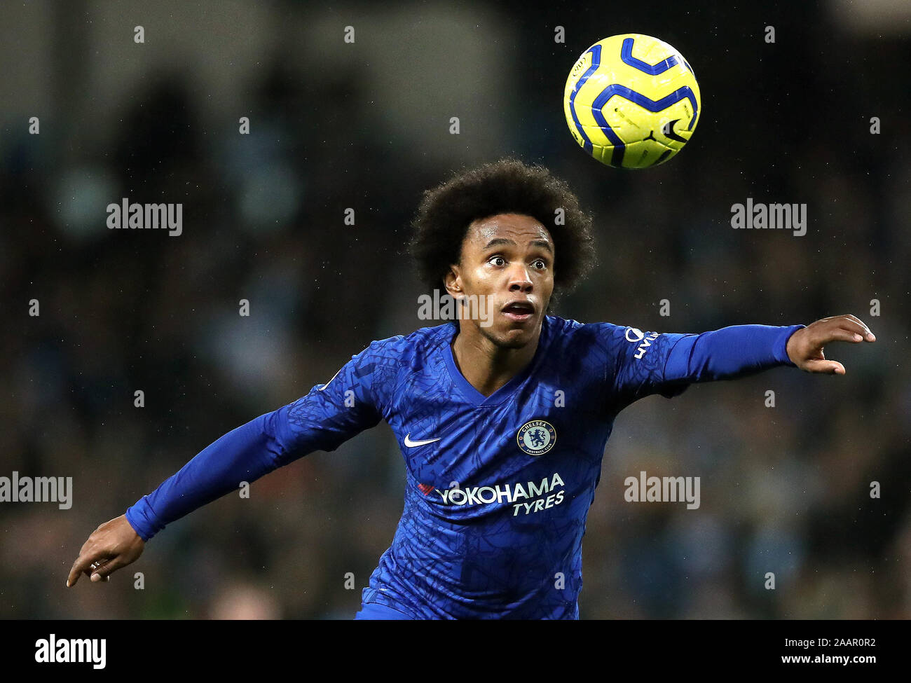 Chelsea's Willian during the Premier League match at the Etihad Stadium ...