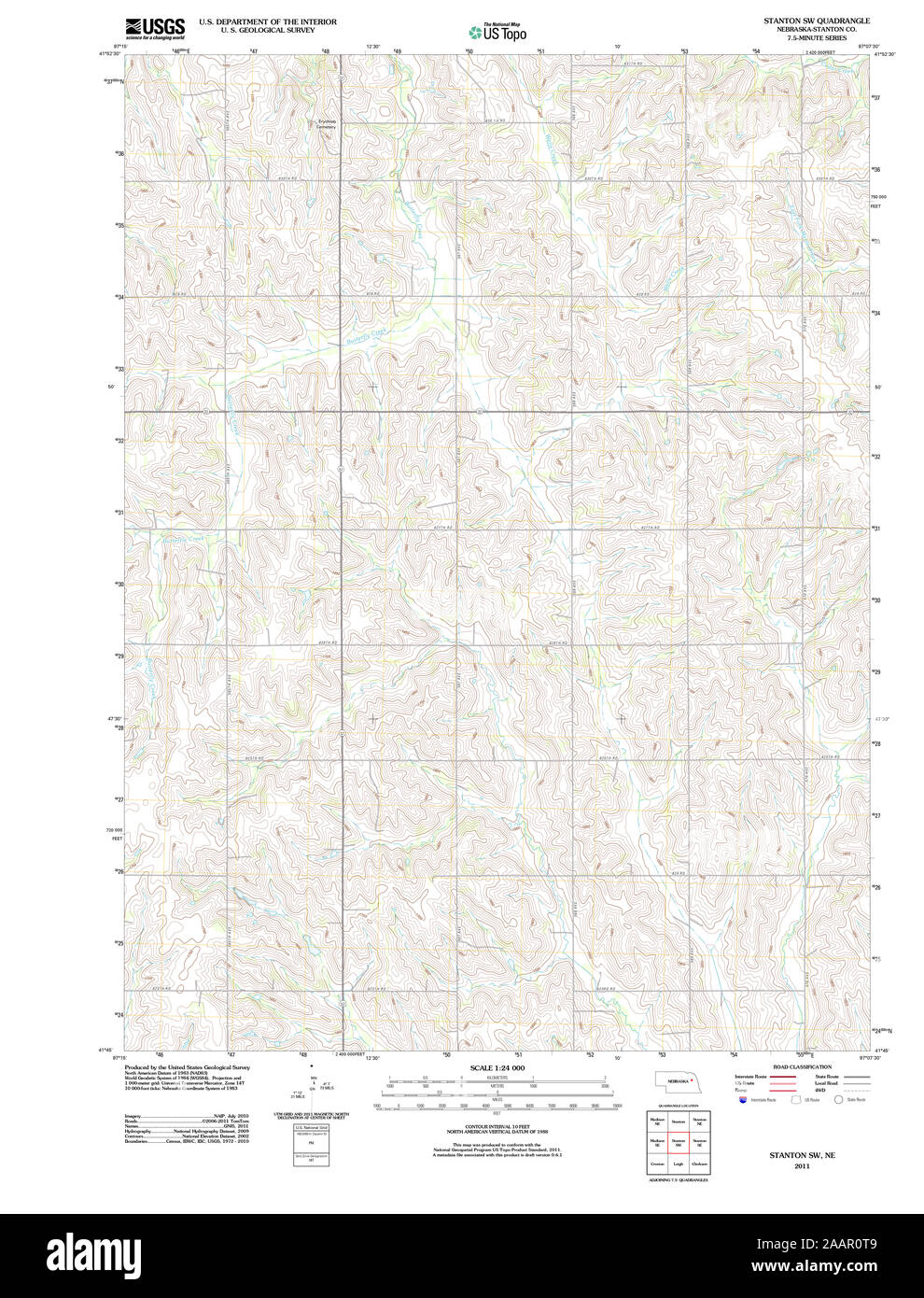 Map of stanton nebraska hi-res stock photography and images - Alamy