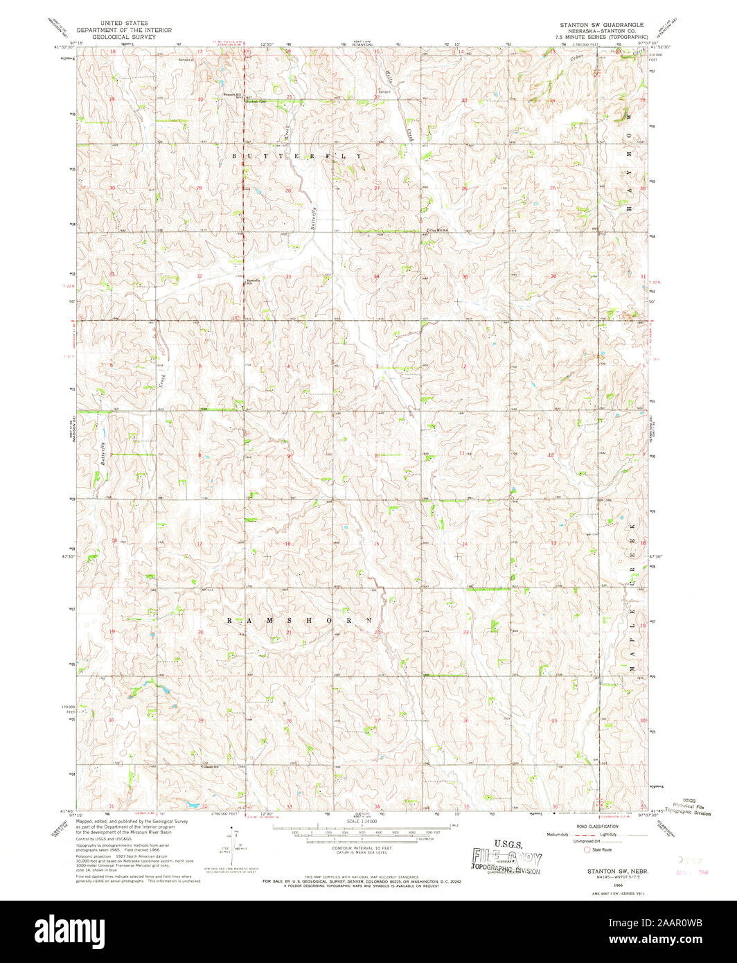 Map of stanton nebraska hi-res stock photography and images - Alamy