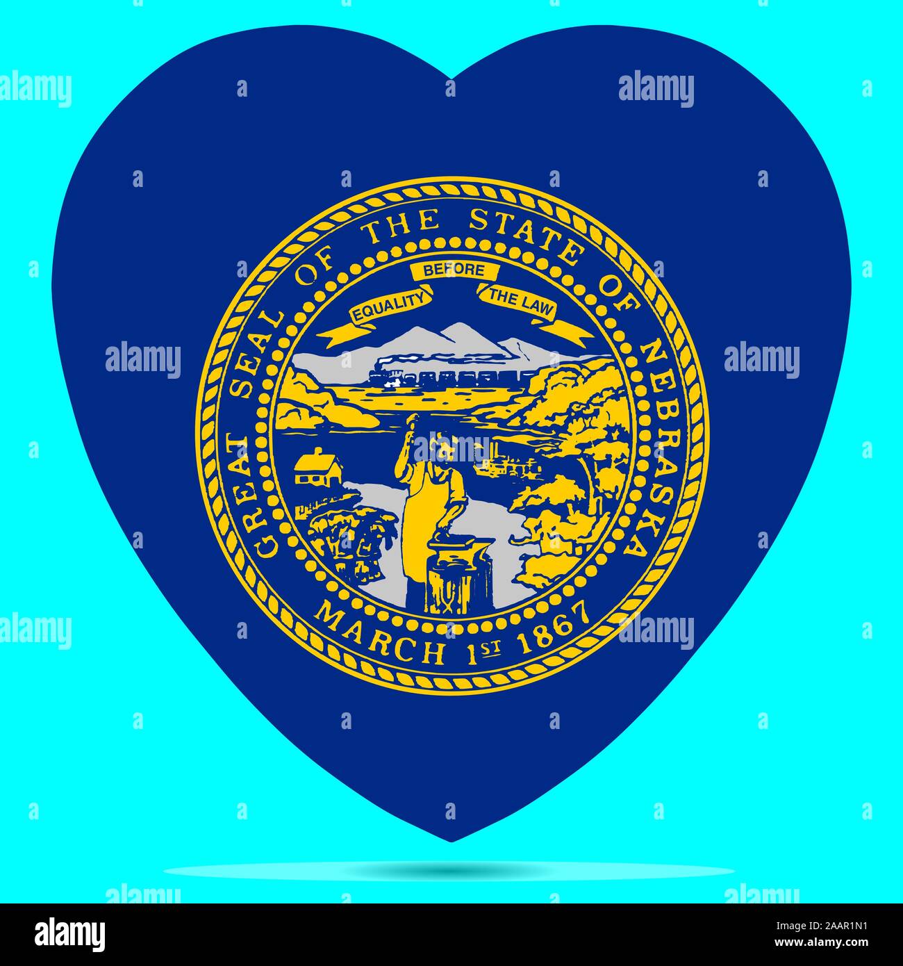 Valentine nebraska map Stock Vector Images - Alamy