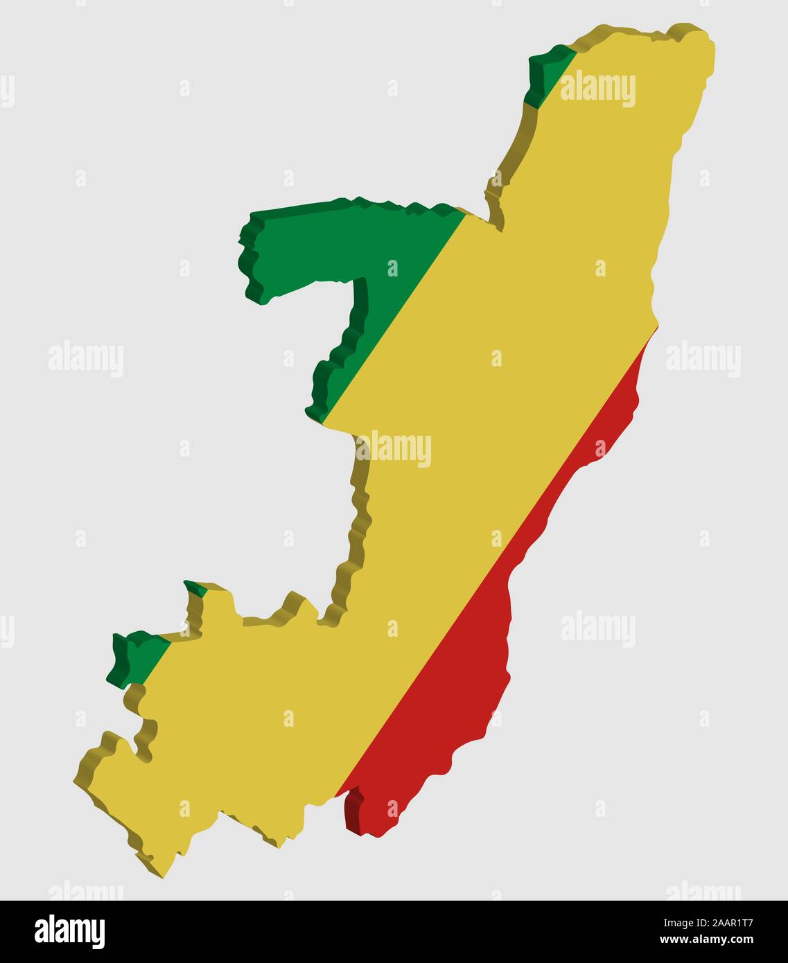 Republic of the Congo Map Flag Vector 3D illustration Eps 10 Stock ...