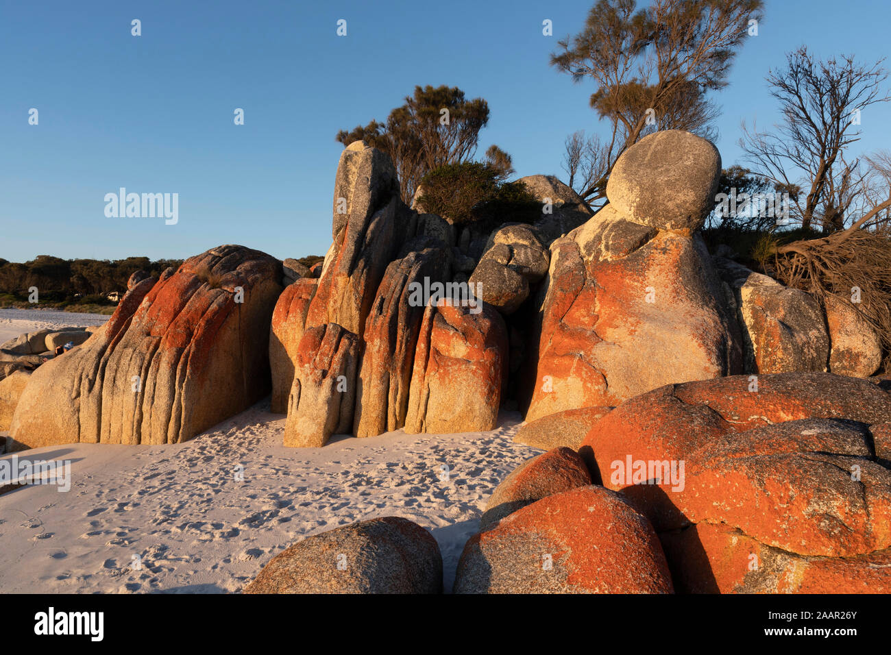 Rocks at Binalong Bay, Bay of Fires, Tasmania Stock Photo - Alamy
