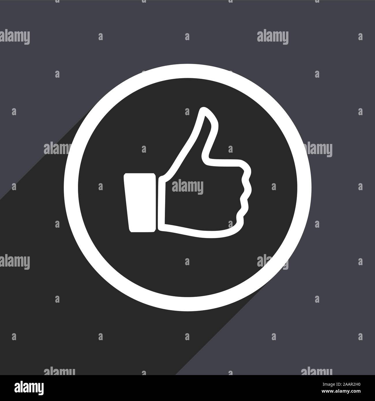 flat design thumb up vector icon Stock Vector Image & Art - Alamy