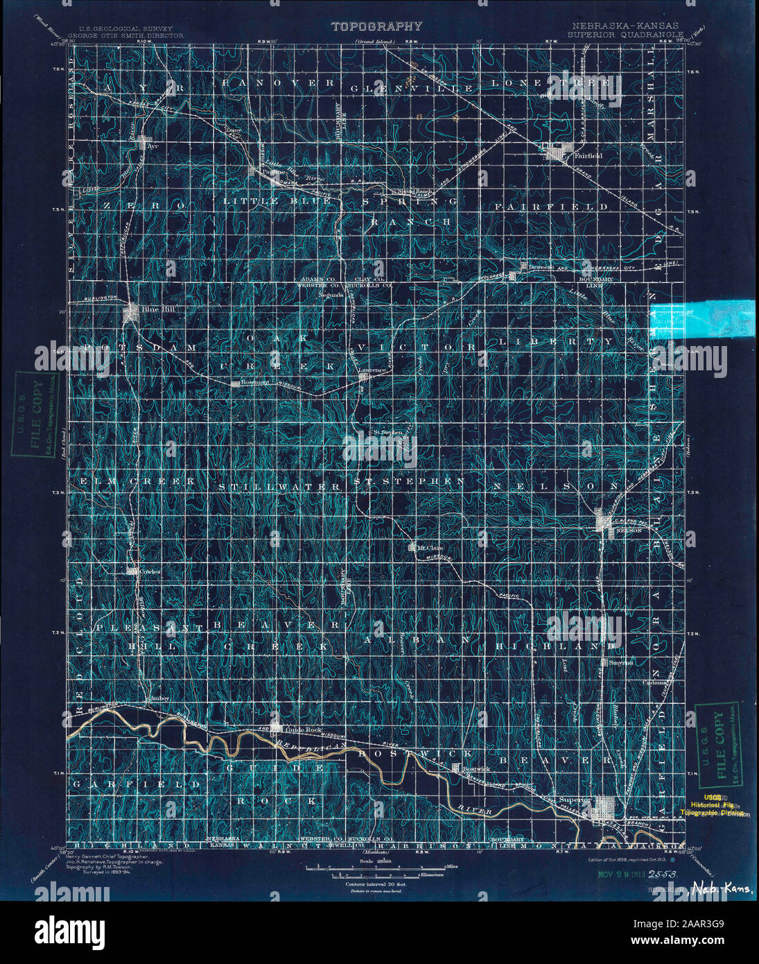 Map of superior nebraska hi-res stock photography and images - Alamy