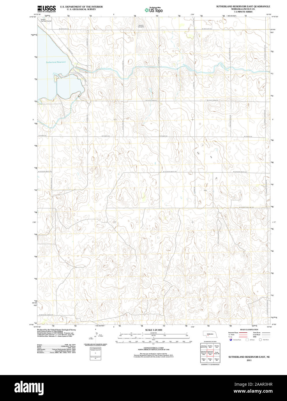 Map of sutherland nebraska Cut Out Stock Images & Pictures - Alamy