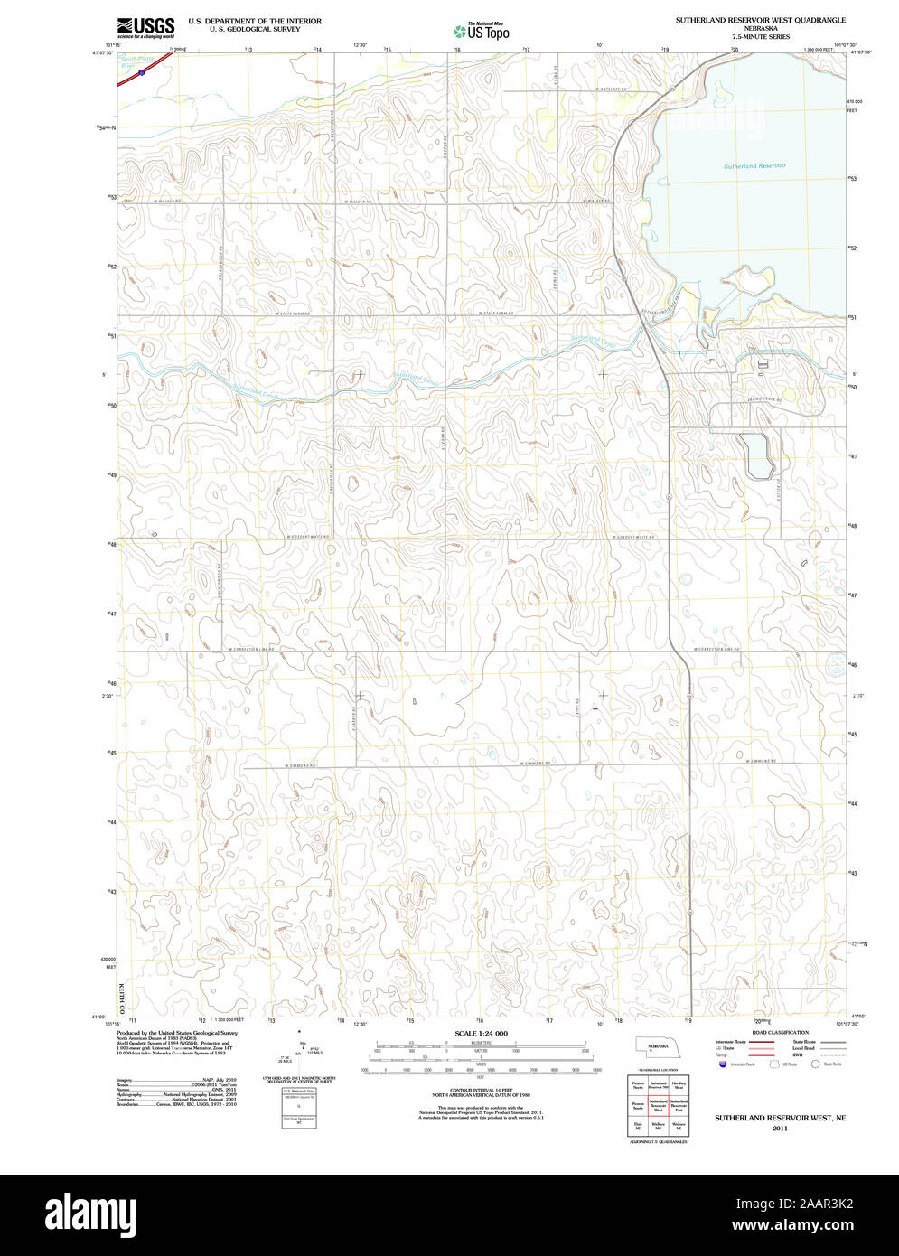 Sutherland nebraska map hi-res stock photography and images - Alamy