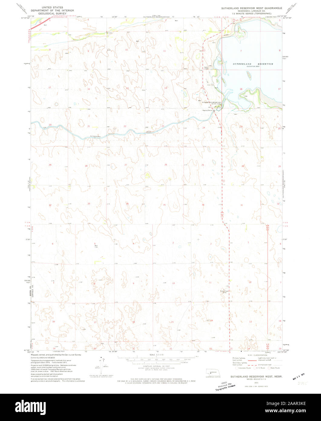 Map of sutherland nebraska hi-res stock photography and images - Alamy