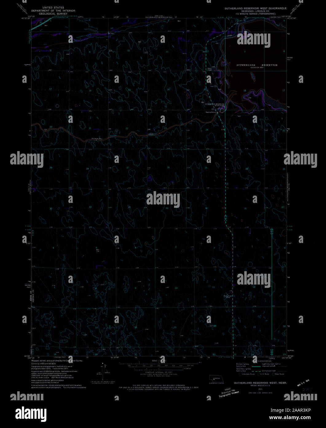 Map of sutherland nebraska hi-res stock photography and images - Alamy