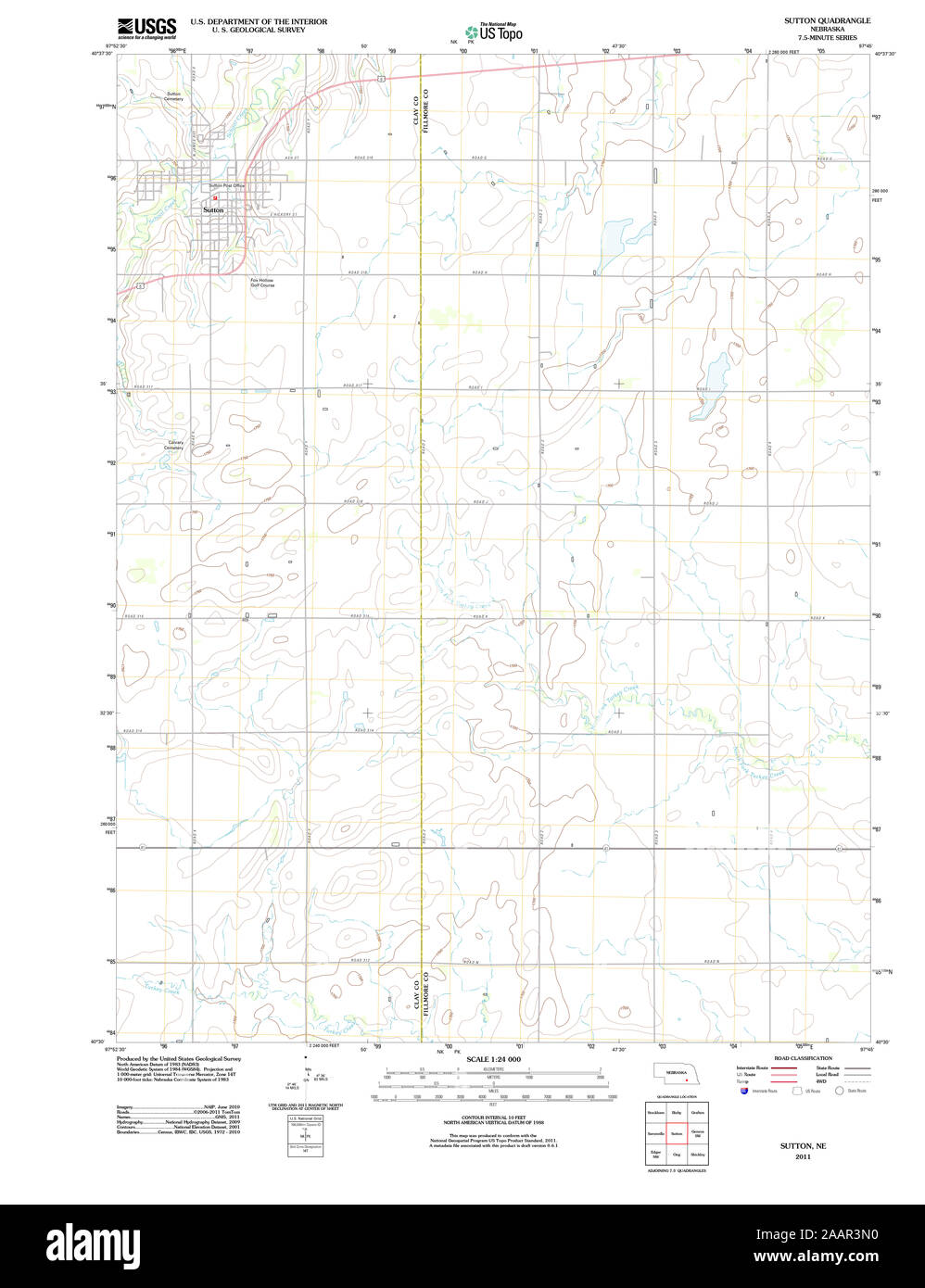 Map of sutton nebraska hi-res stock photography and images - Alamy