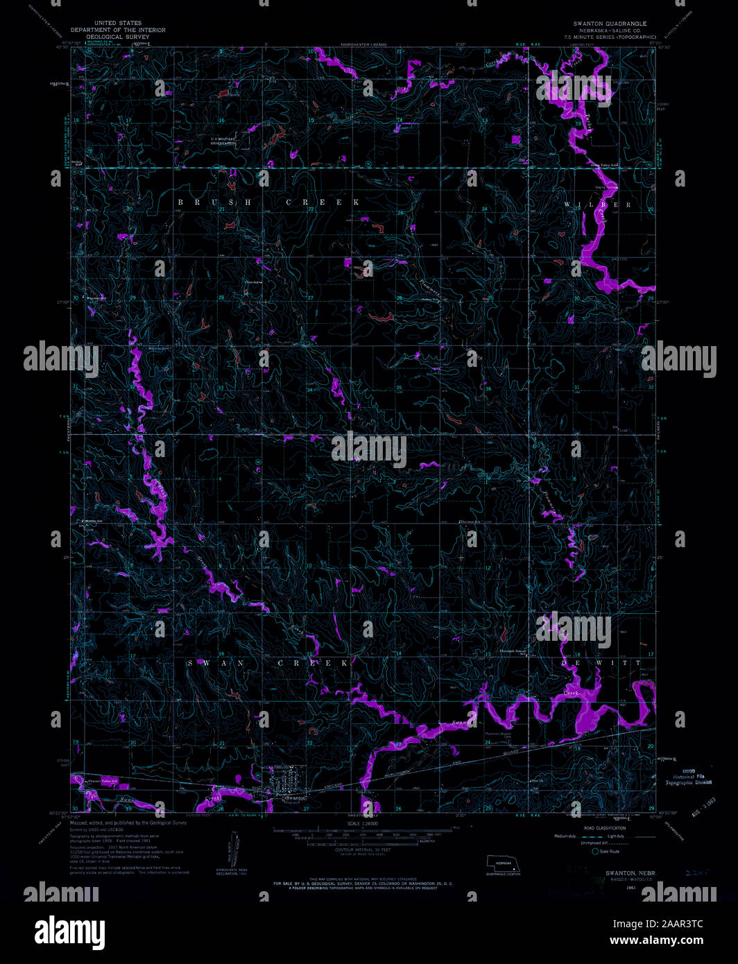 Map of swanton hi-res stock photography and images - Alamy