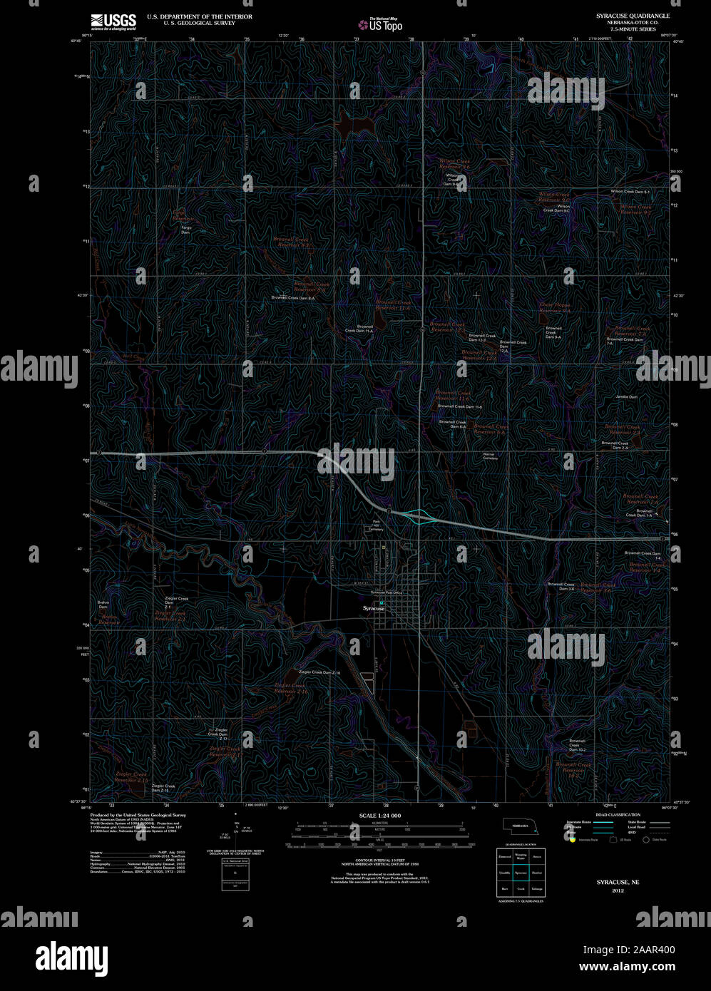 Map of syracuse nebraska hi-res stock photography and images - Alamy