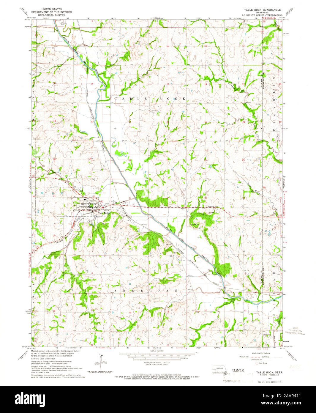 Map of table rock nebraska hi-res stock photography and images - Alamy