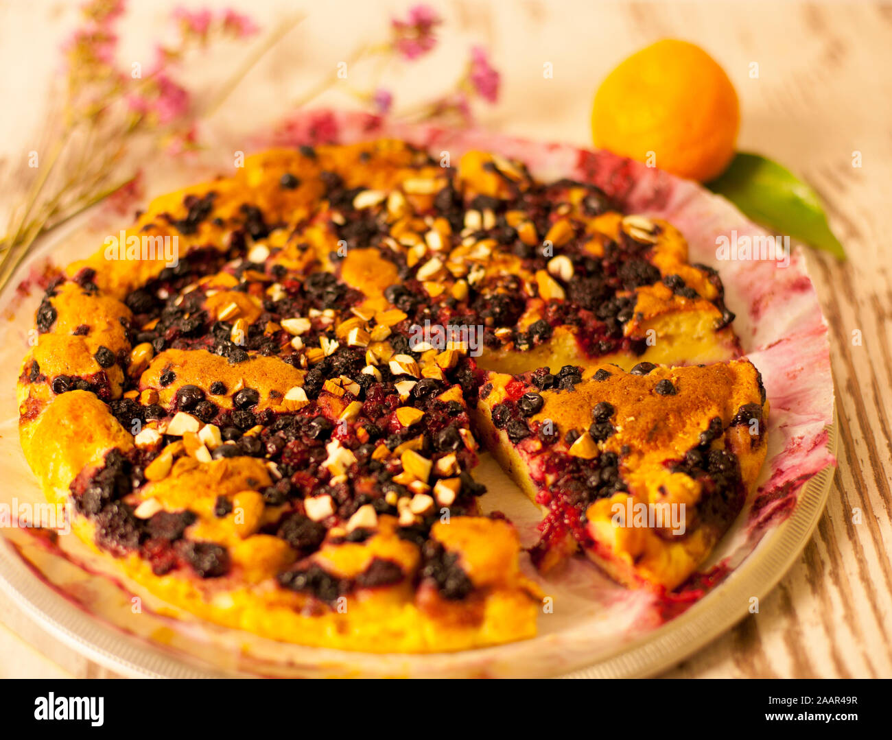Forest fruit pie. Healthy food. vitamins Stock Photo - Alamy