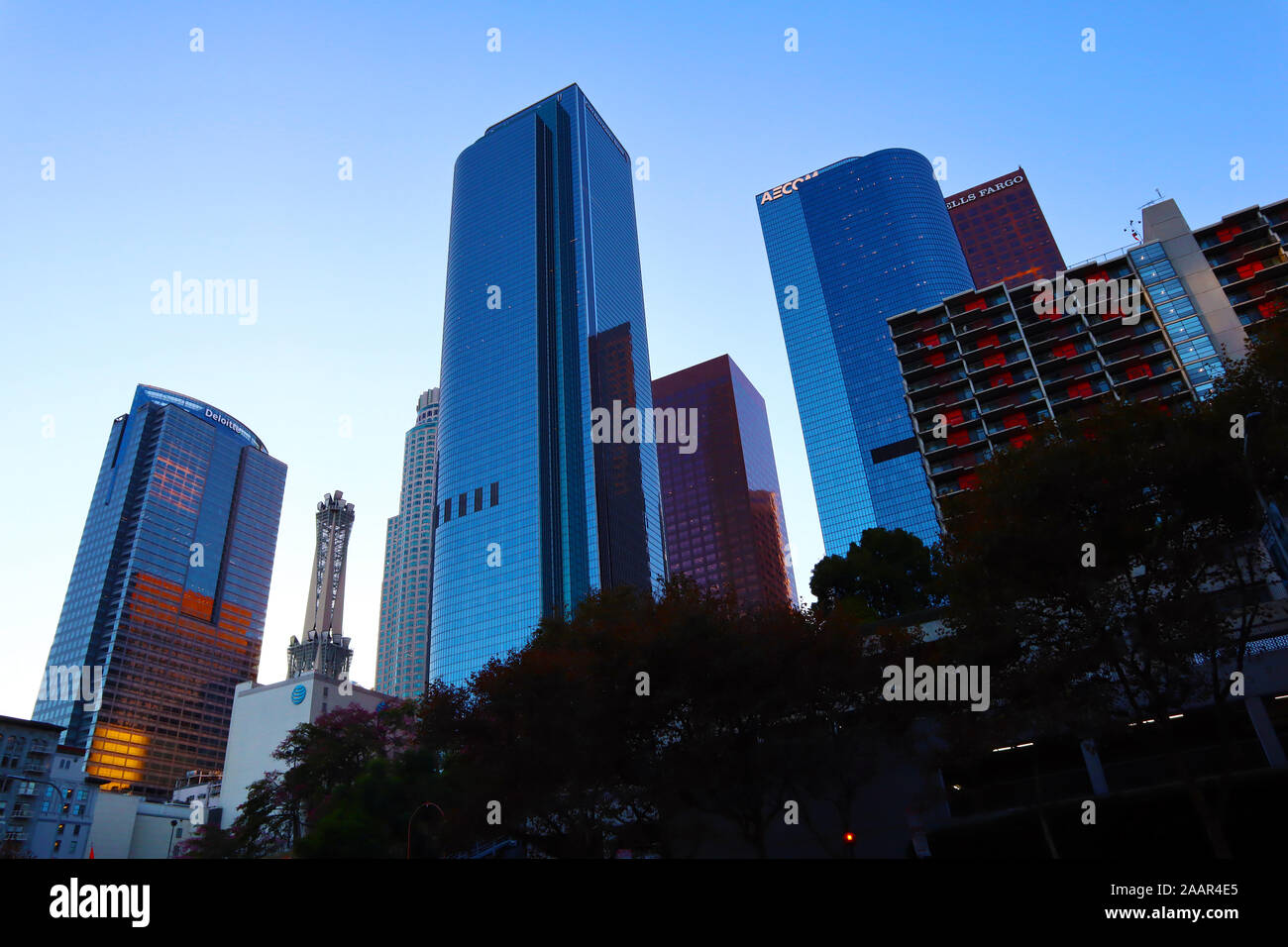 Los Angeles, California – Downtown LOS ANGELES Skyscrapers view at ...