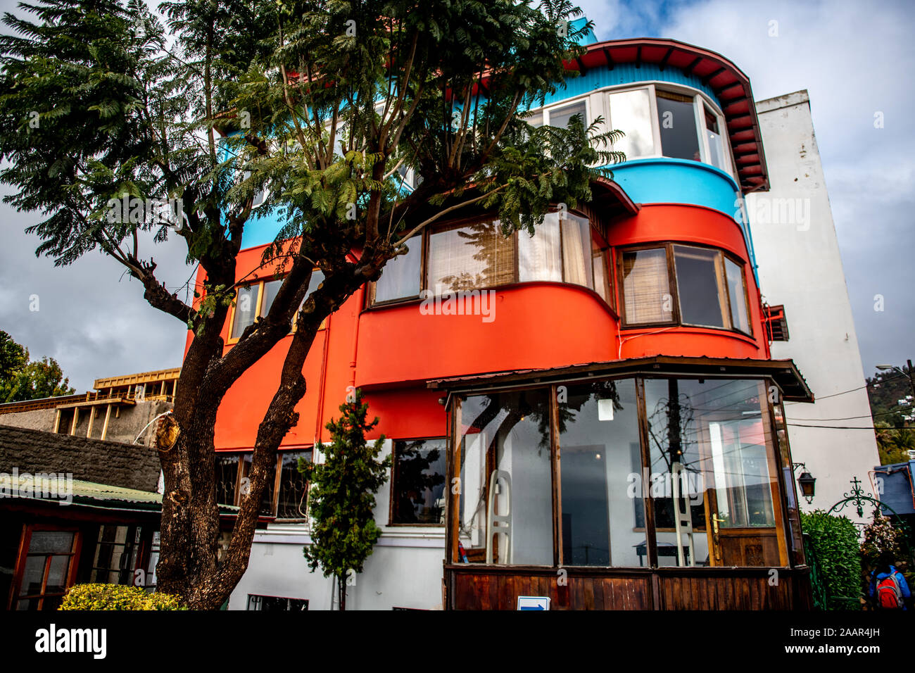 A colorful modern style house, Valparaiso , Chile Stock Photo - Alamy