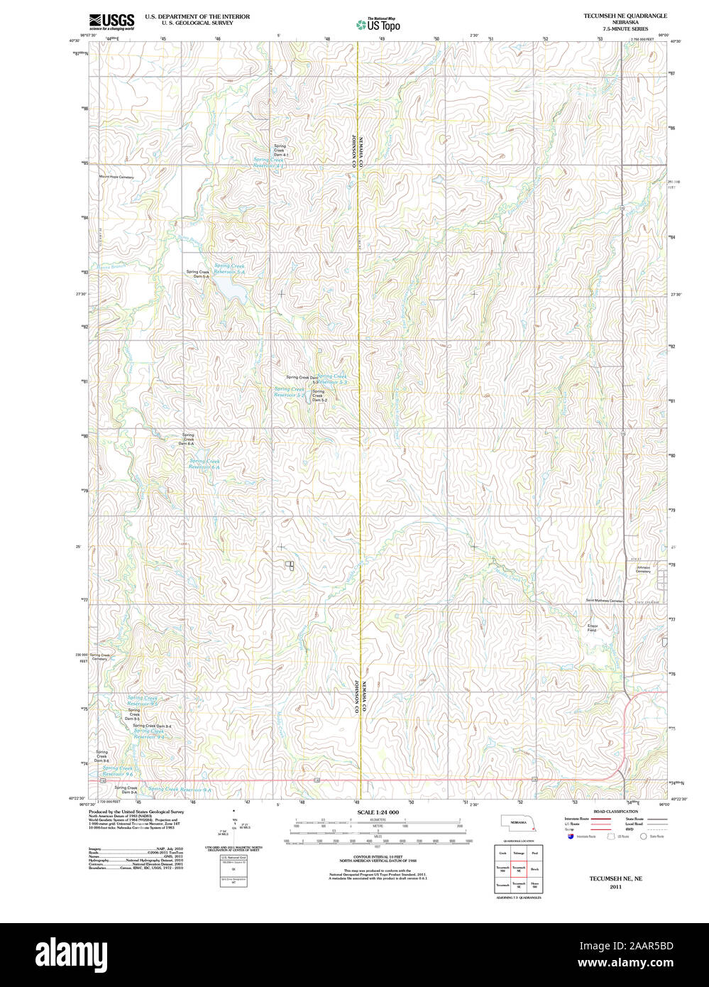 Map of tecumseh hi-res stock photography and images - Alamy
