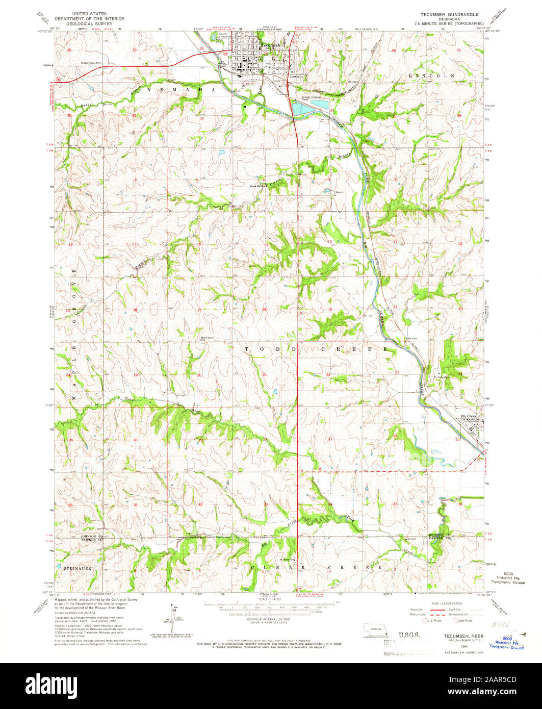 Map of tecumseh hi-res stock photography and images - Alamy
