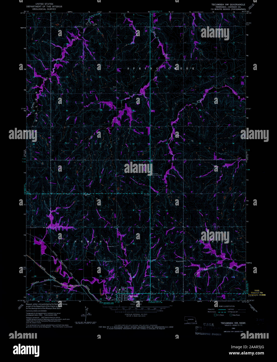 Map of tecumseh hi-res stock photography and images - Alamy