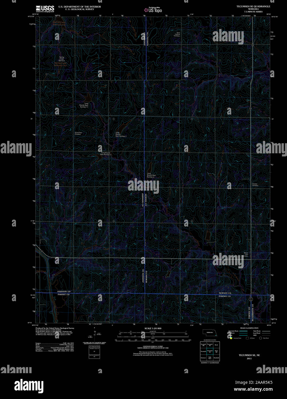 Map of tecumseh hi-res stock photography and images - Alamy