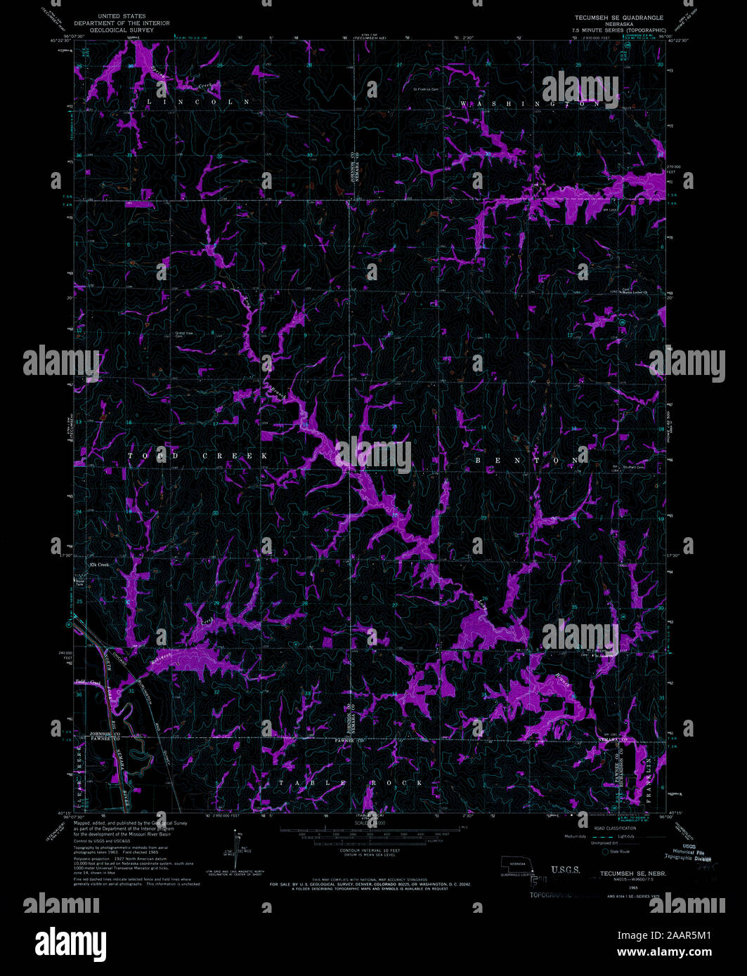 Map of tecumseh hi-res stock photography and images - Alamy