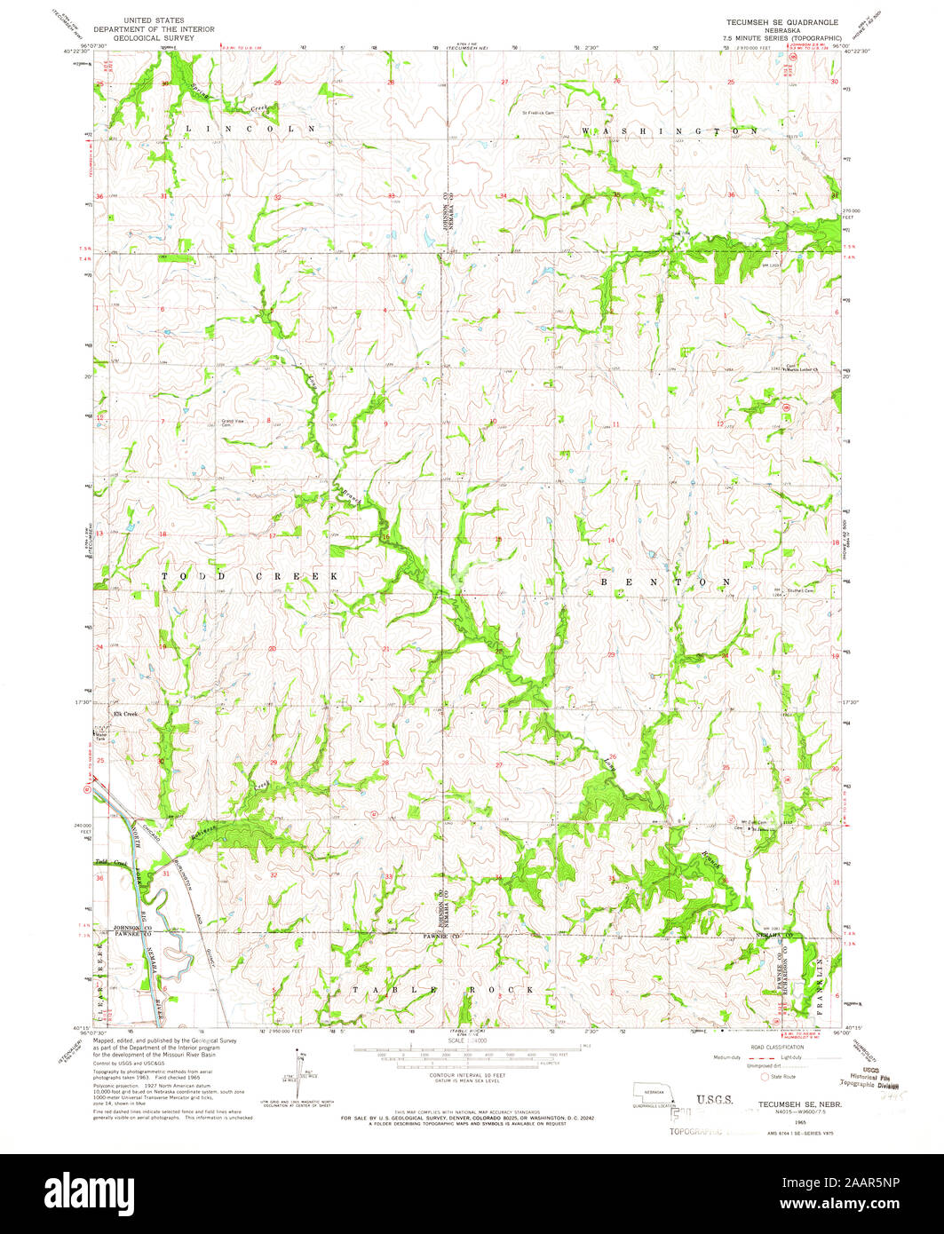 Map of tecumseh hi-res stock photography and images - Alamy