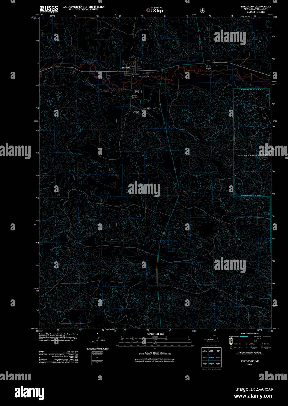 Map of thedford nebraska hi-res stock photography and images - Alamy