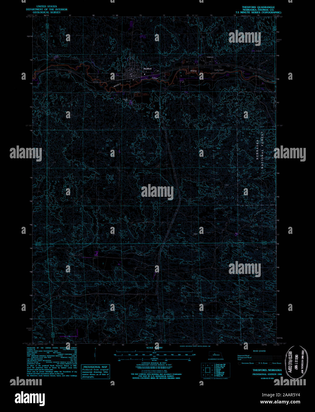 Map of thedford hi-res stock photography and images - Alamy