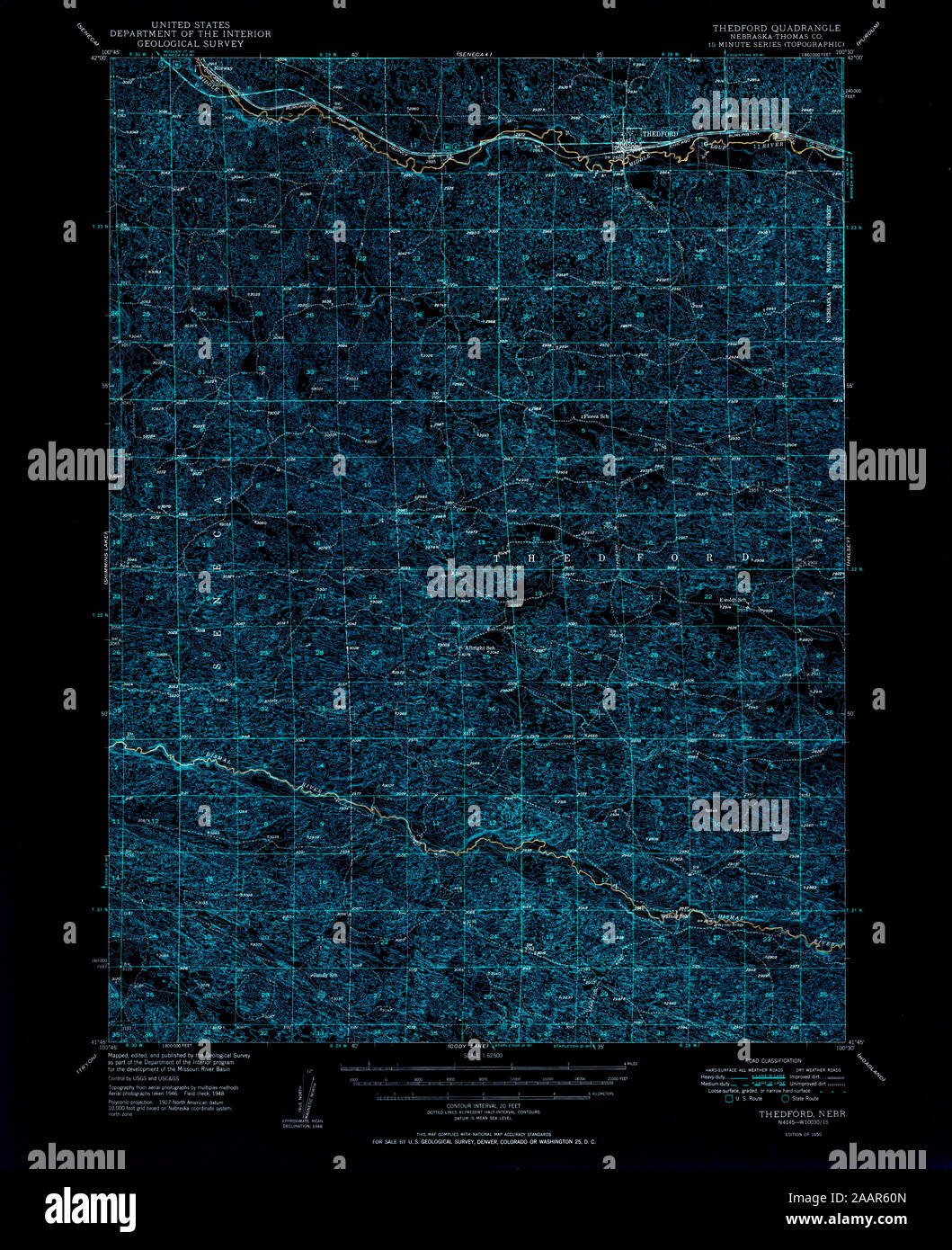 Map of thedford hi-res stock photography and images - Alamy
