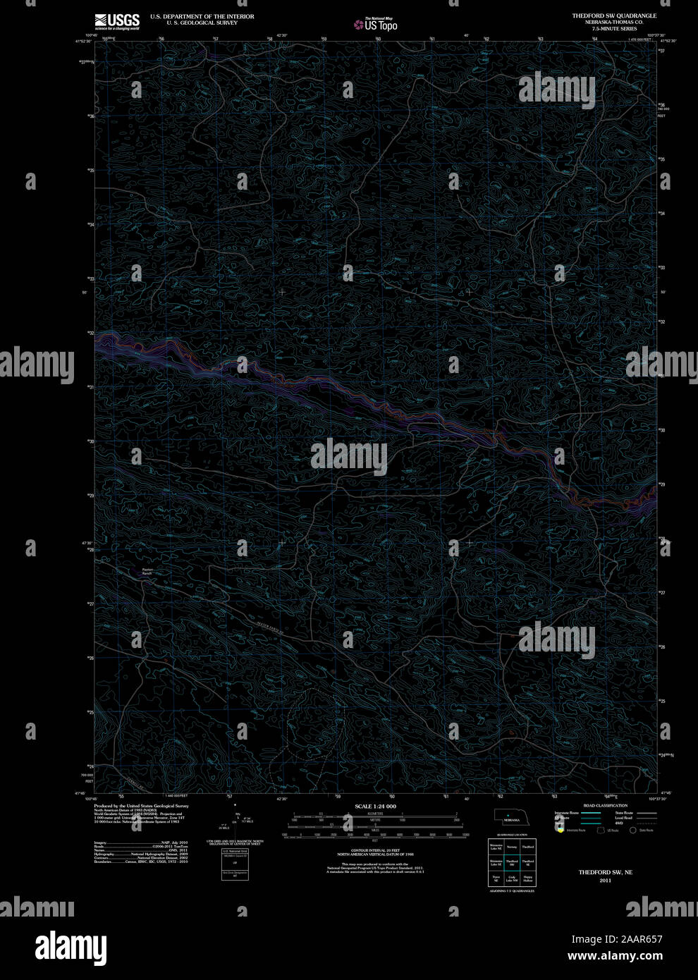 Map of thedford nebraska hi-res stock photography and images - Alamy