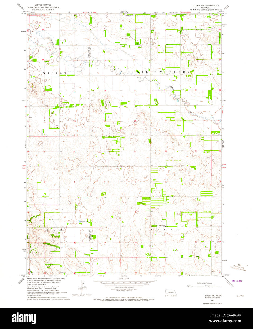 Map of tilden nebraska hi-res stock photography and images - Alamy