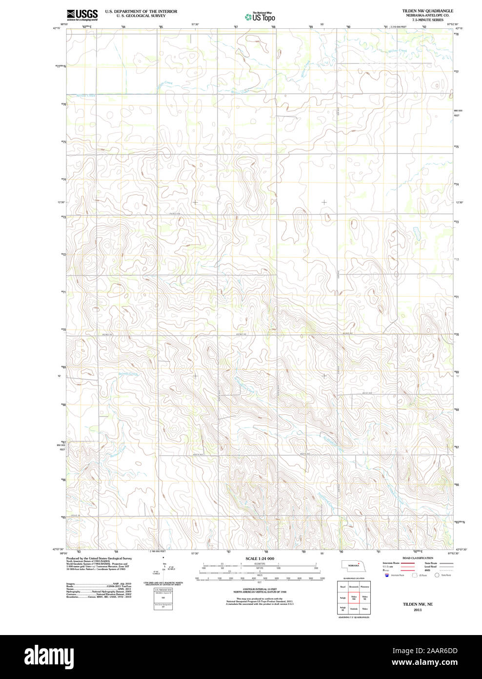 Map of tilden nebraska hi-res stock photography and images - Alamy