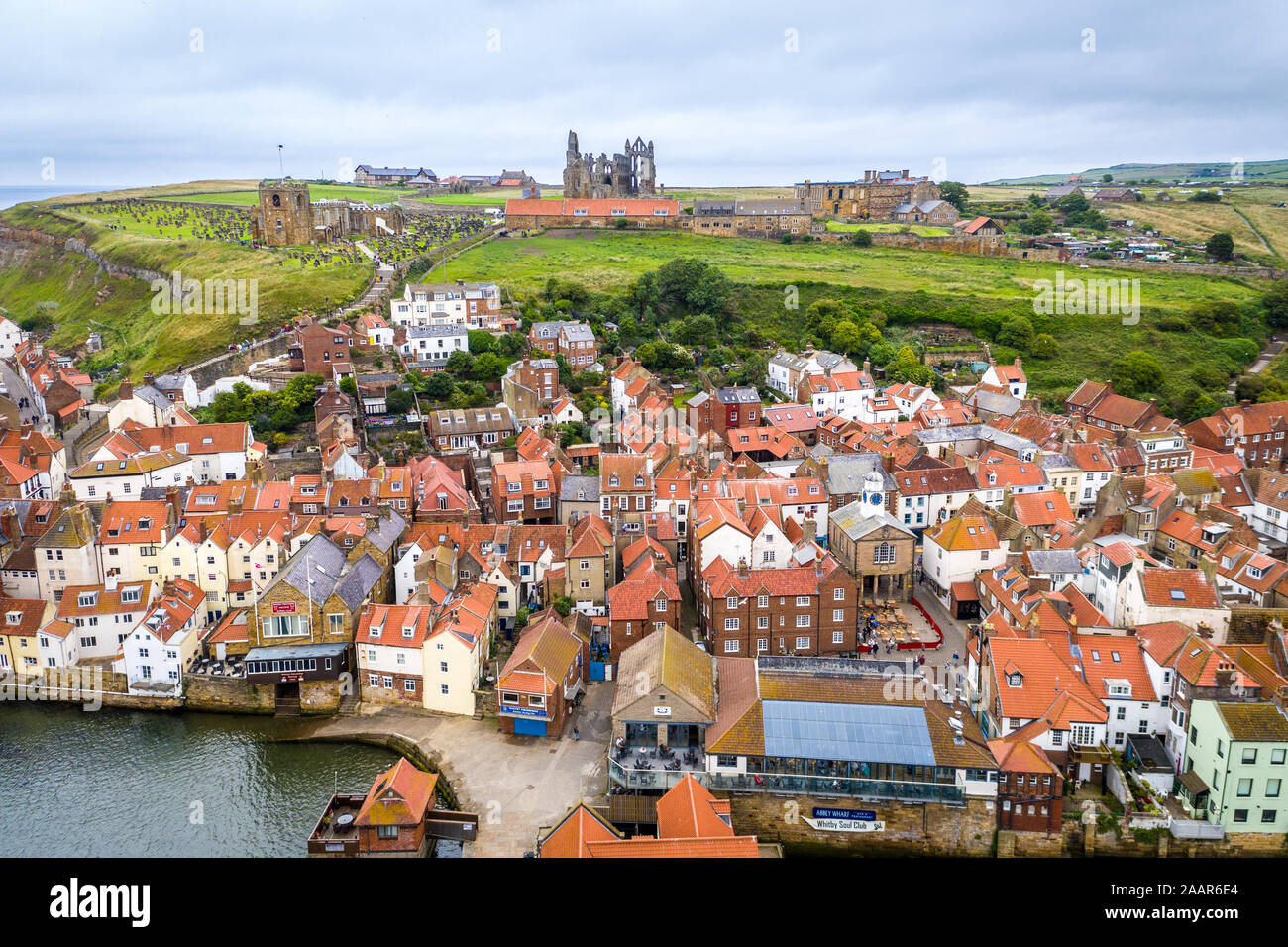 Whitby drone aerial hi-res stock photography and images - Alamy