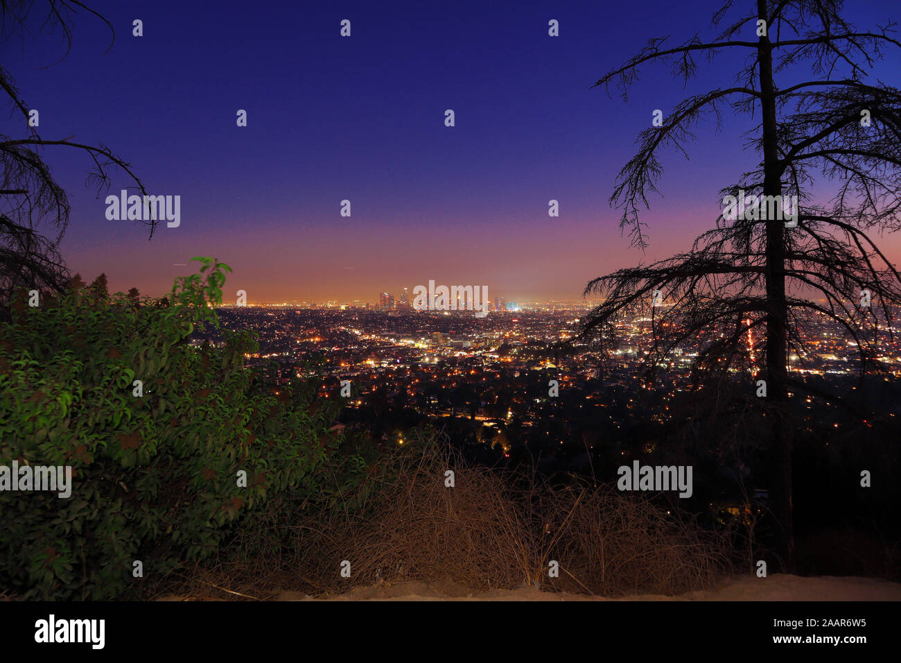 LOS ANGELES (California) Sunset view from Griffith Observatory Stock ...