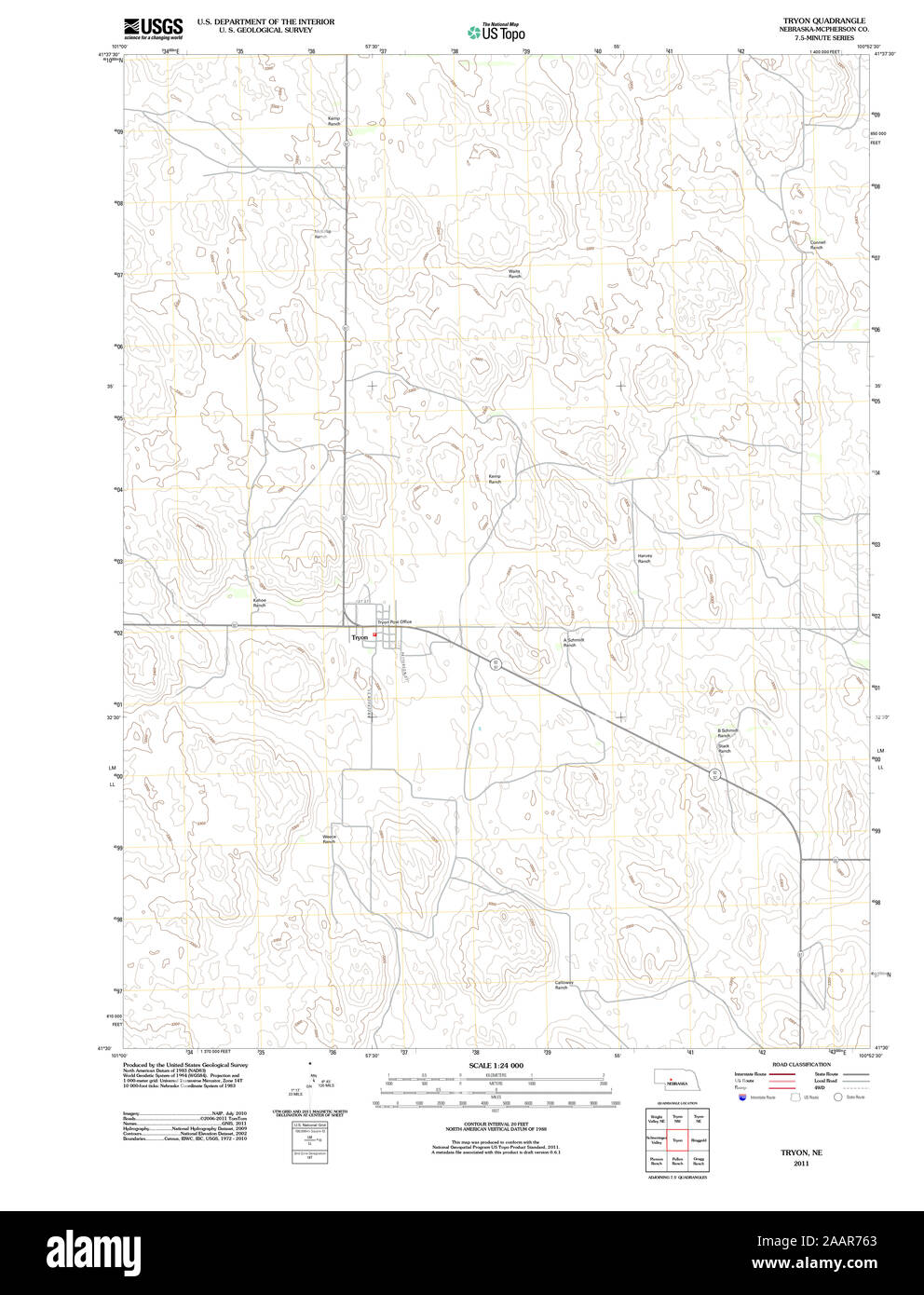 Tryon nebraska map hi-res stock photography and images - Alamy