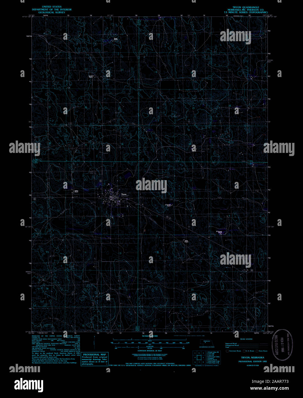 Tryon nebraska map hi-res stock photography and images - Alamy