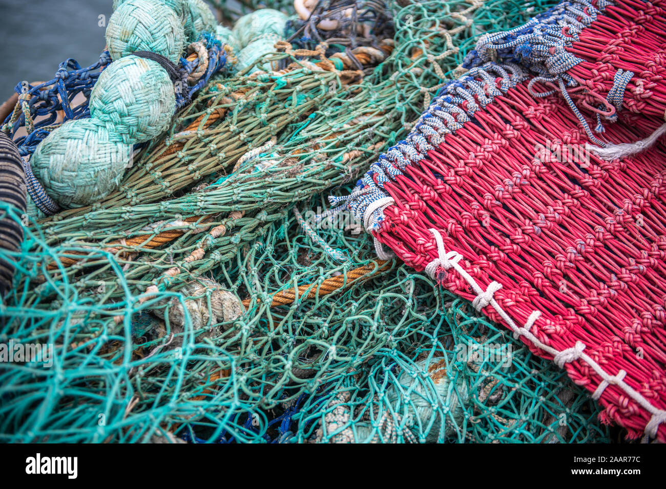 Red fishing crates hi-res stock photography and images - Alamy