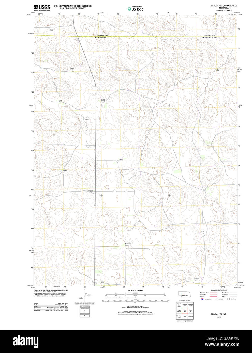 Tryon nebraska map hi-res stock photography and images - Alamy