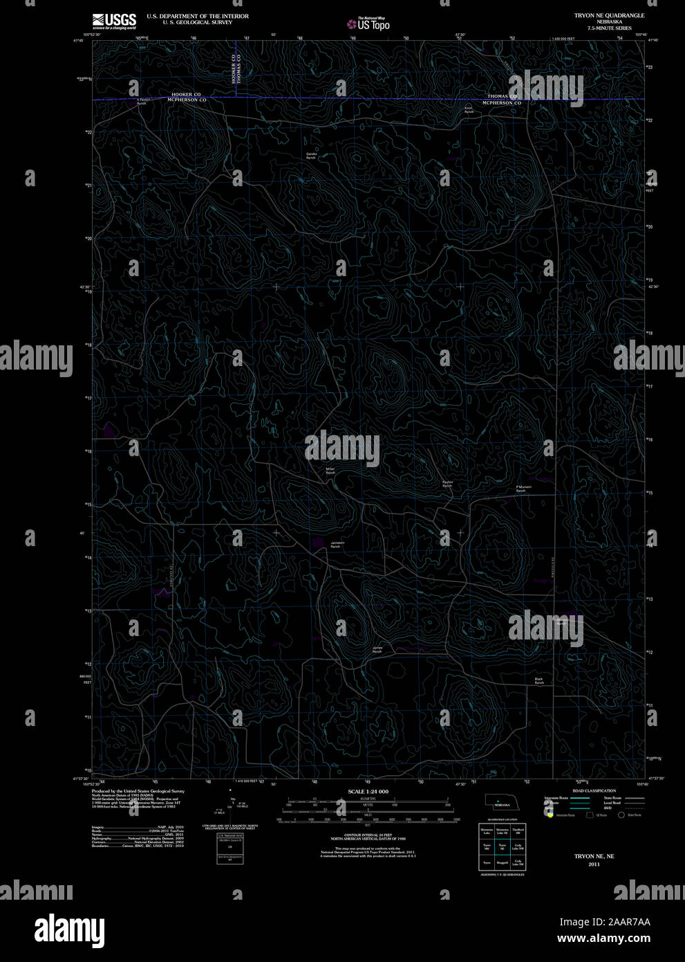 Tryon nebraska map hi-res stock photography and images - Alamy