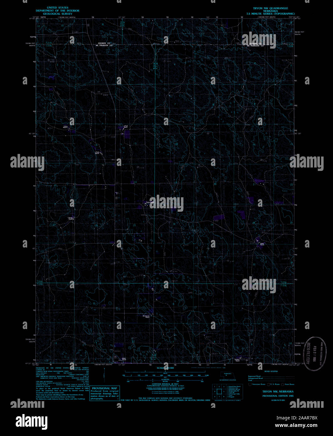 Tryon nebraska map hi-res stock photography and images - Alamy