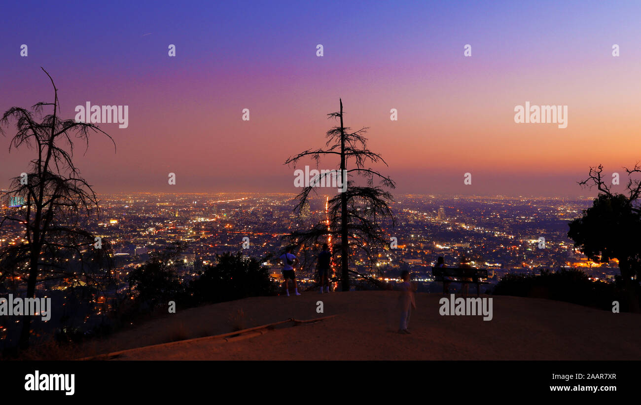 LOS ANGELES (California) Sunset view from Griffith Observatory Stock ...