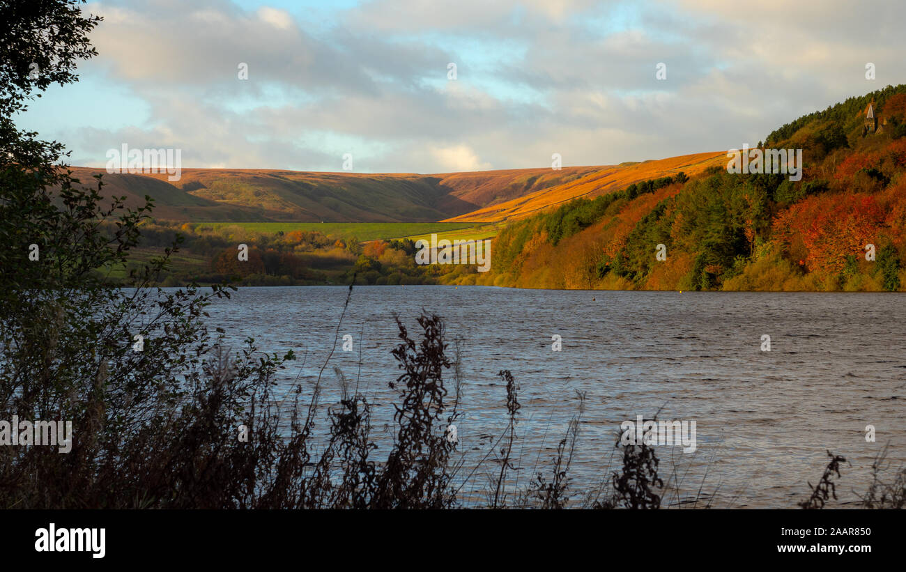 The Water Tower at Scammonden Reservoir Stock Photo - Alamy