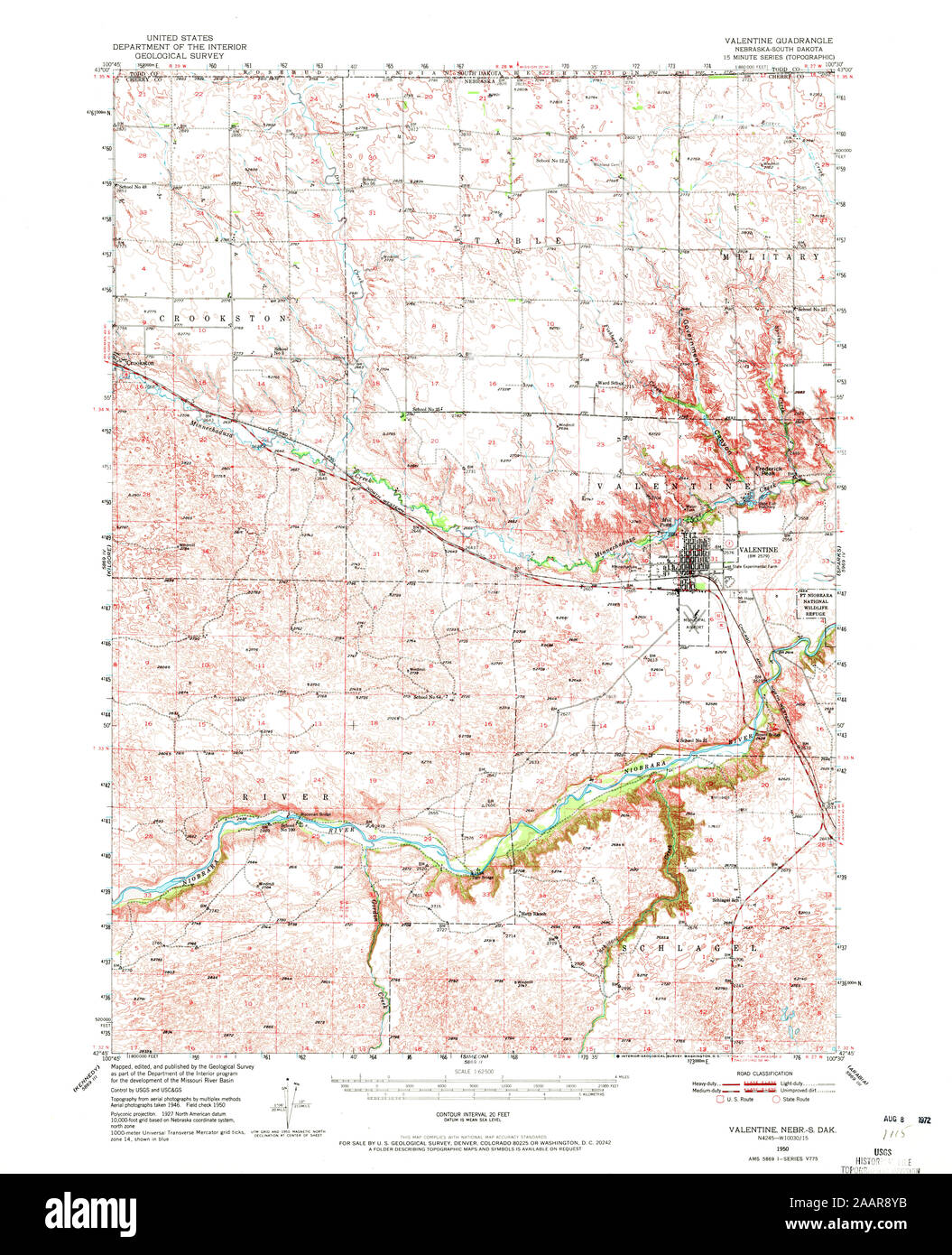 Valentine nebraska map hi-res stock photography and images - Alamy