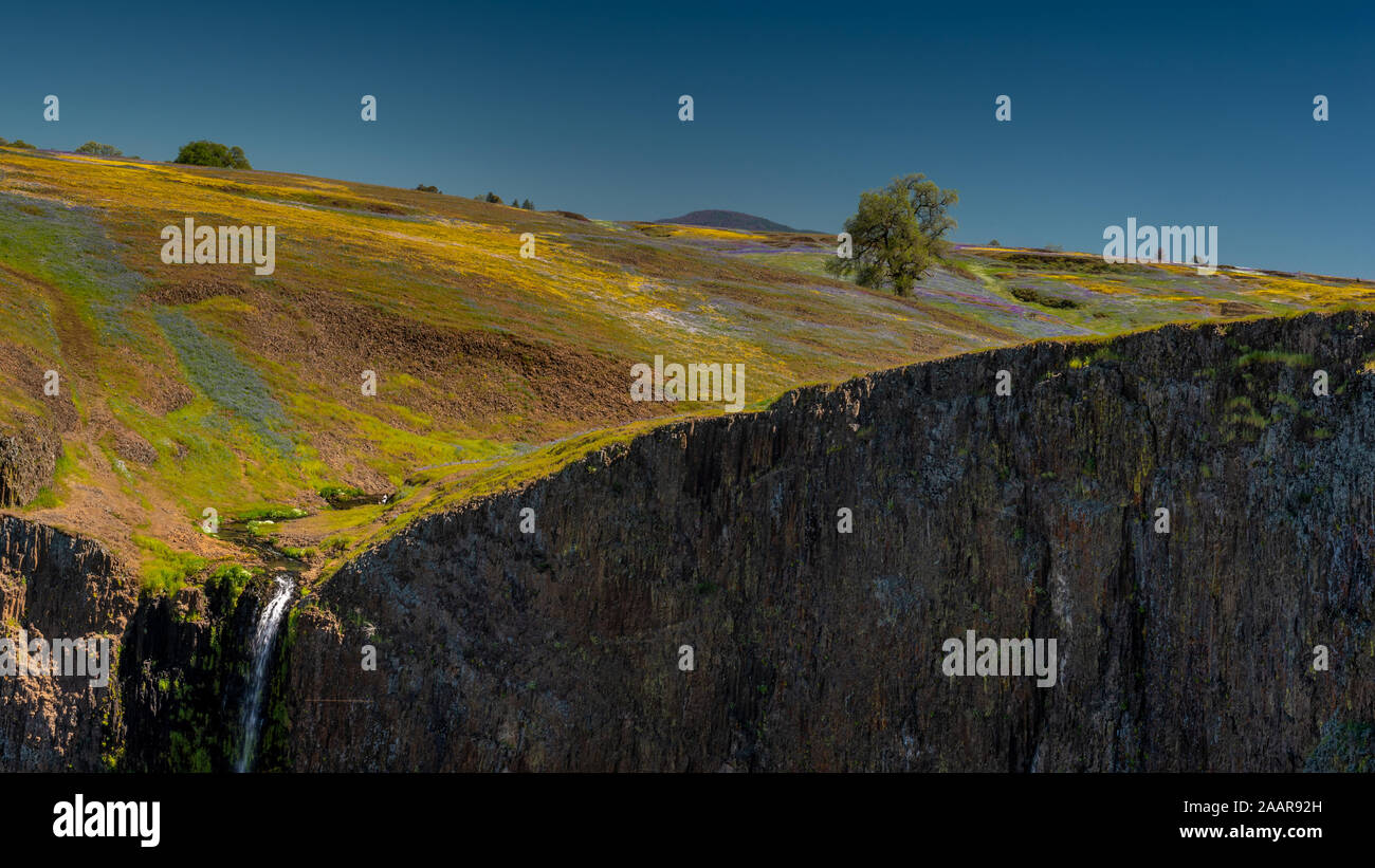 Rock at table mountain, next to the Phantom Falls in the spring with ...