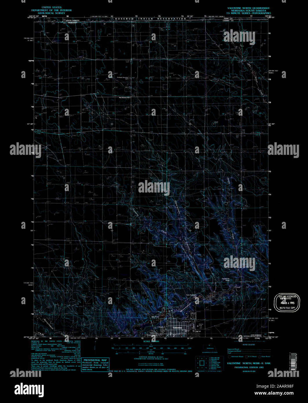 Valentine nebraska map hi-res stock photography and images - Alamy