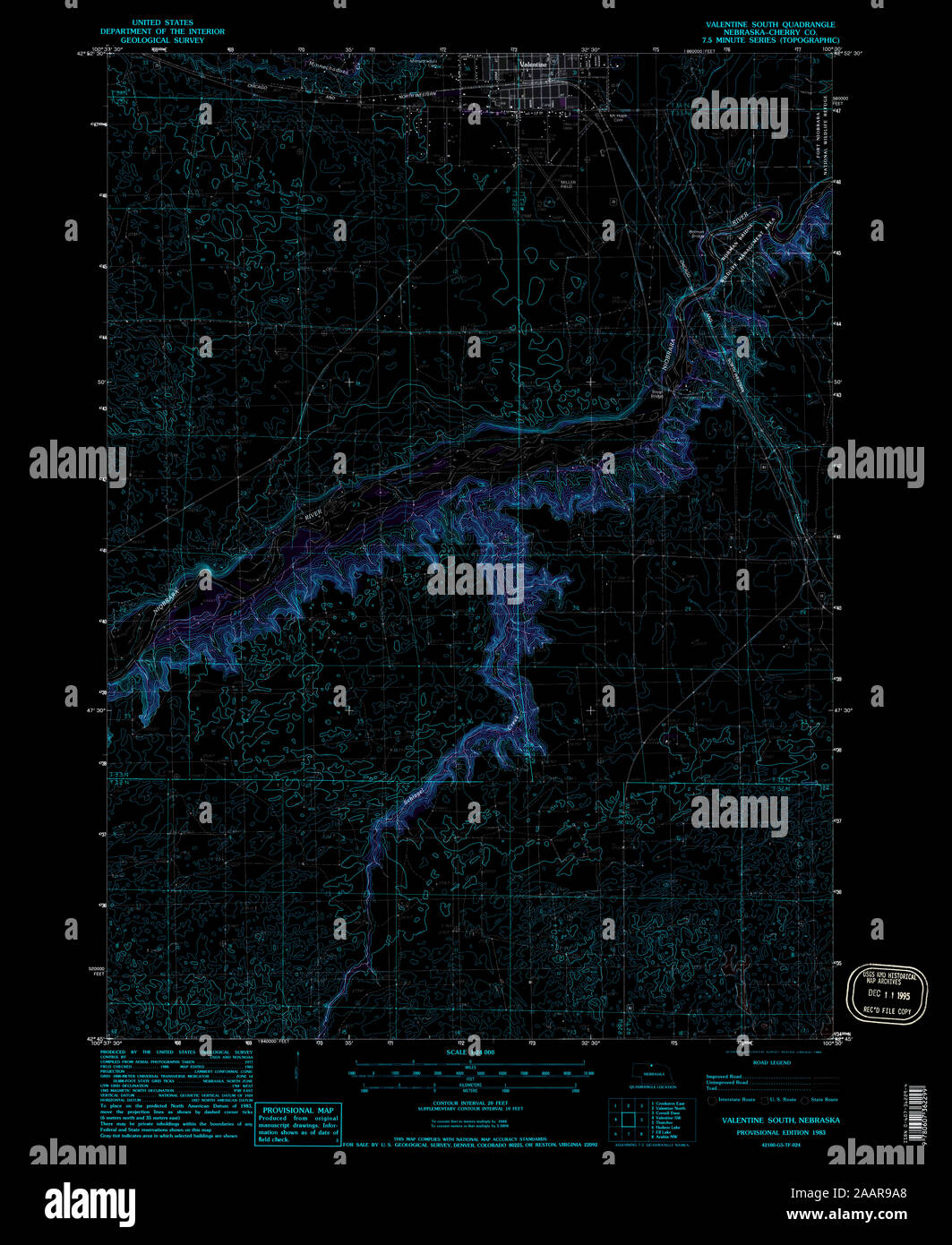 Valentine nebraska map hi-res stock photography and images - Alamy