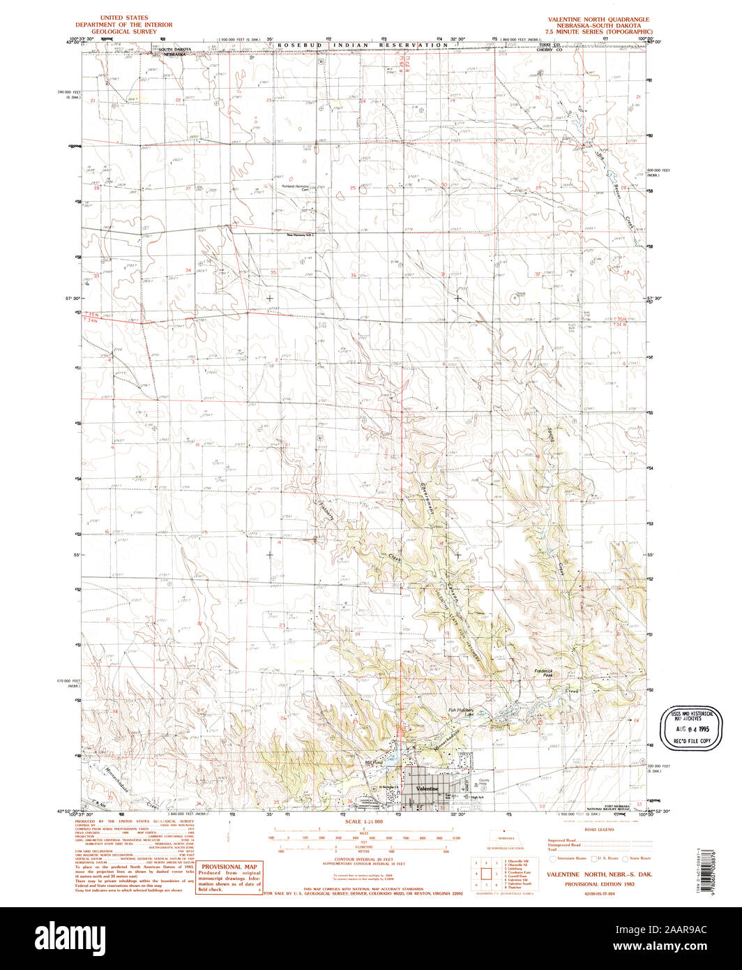 Valentine nebraska map hi-res stock photography and images - Alamy