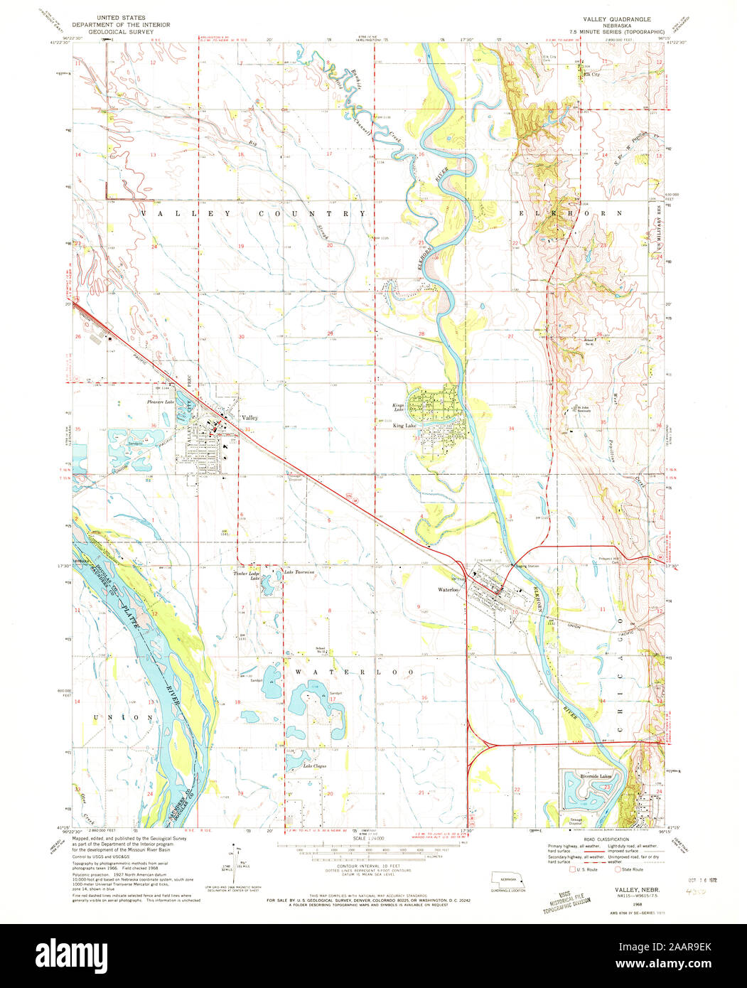 Nebraska valley map hi-res stock photography and images - Alamy
