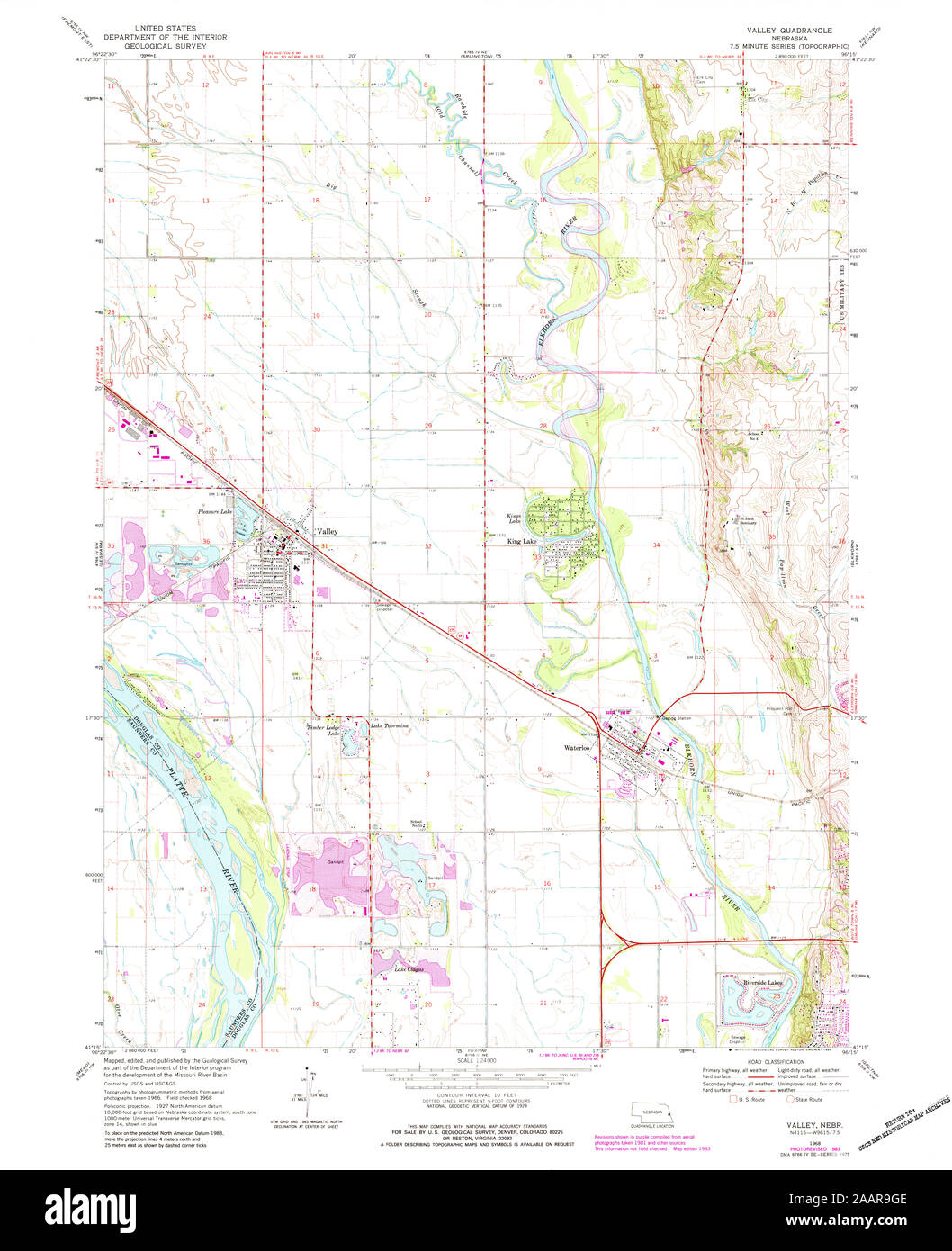 Nebraska valley map hi-res stock photography and images - Alamy